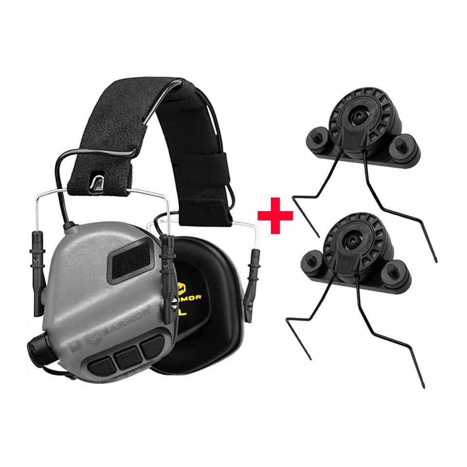 EARMOR M31 MOD4 Tactical Headset & Exfil Rail Adapter Set Hearing ...