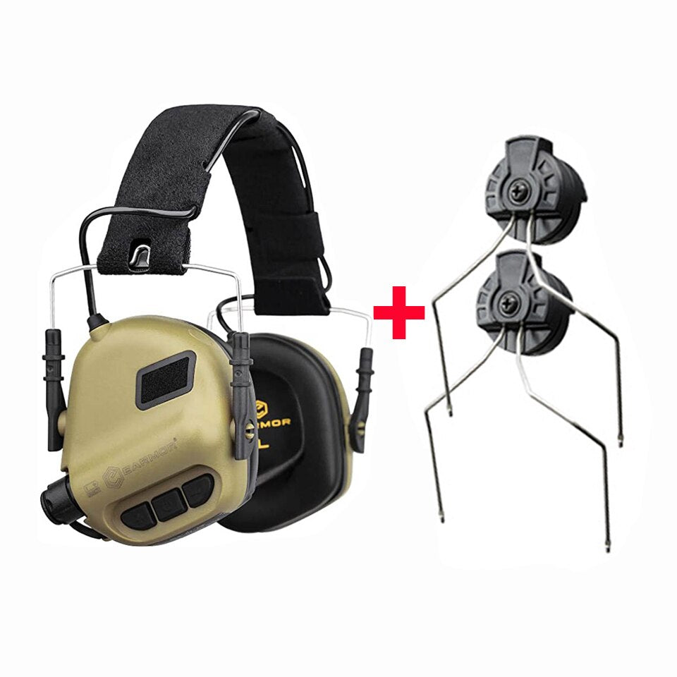 EARMOR M31 MOD4 Tactical Headset & ARC Rail Adapter Set 6 Color IPSC H ...